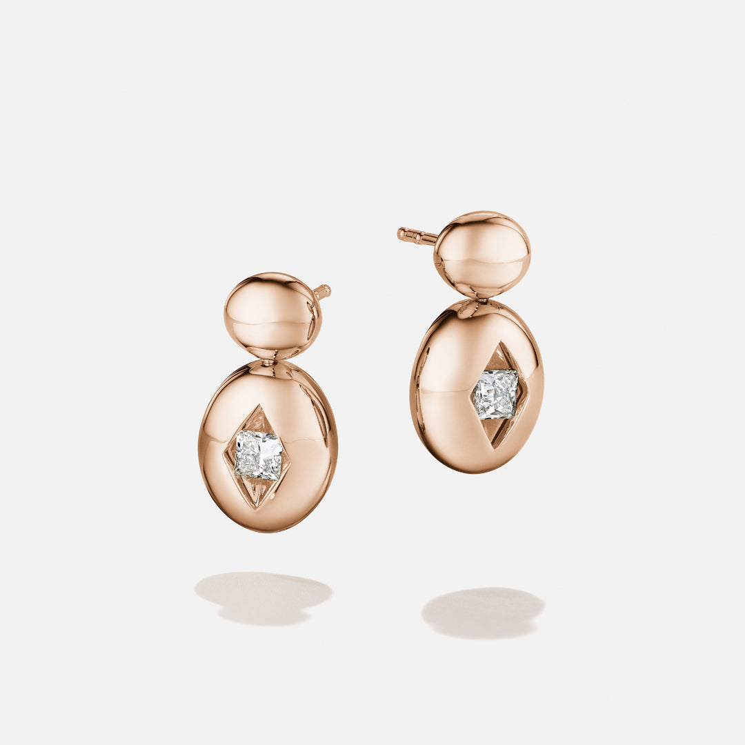 Bombé Drop Earrings – Aether Diamonds