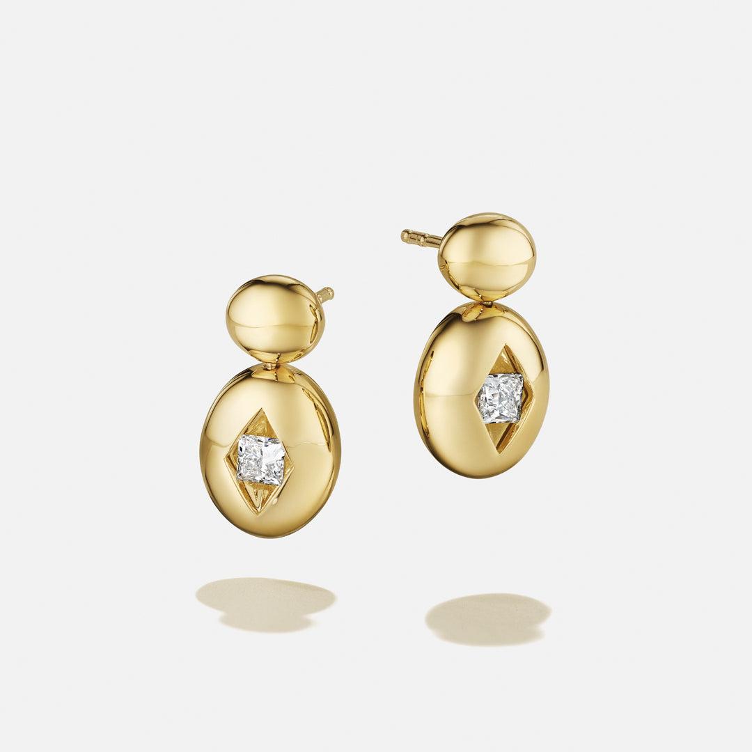 Bombé Drop Earrings – Aether Diamonds