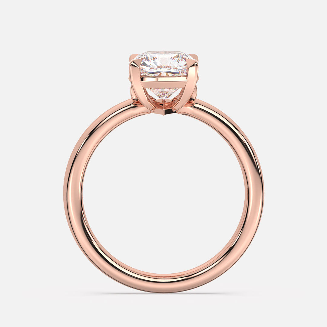 Low-Profile Solitaire Diamond Ring – Aether Diamonds